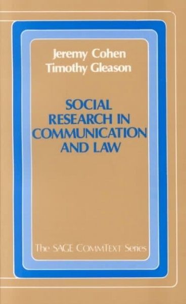 Commtext Ser.: Social Research in Communication and Law by Timothy ...