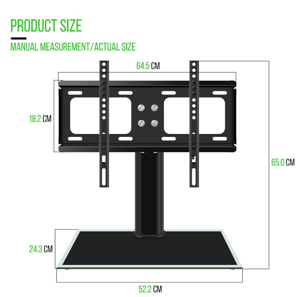TV Stand Bracket Desk Top Monitor Table Mount VESA Universal For 22-70 ...