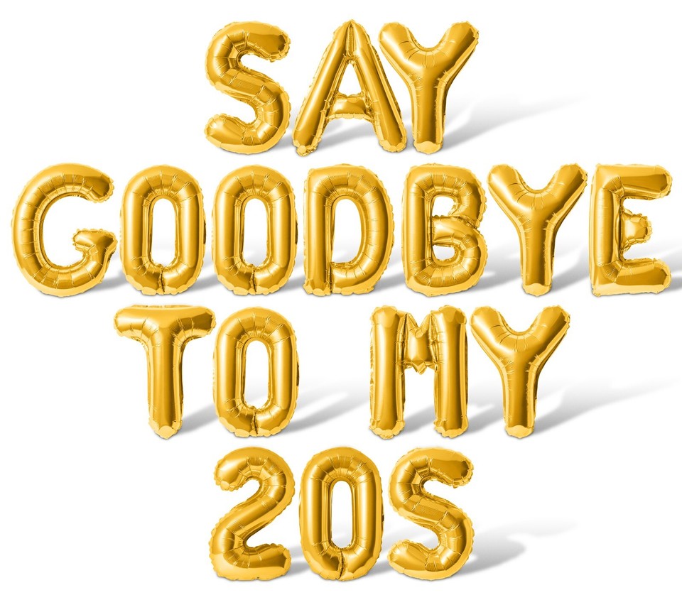 SAY GOODBYE TO MY 20S Letter Balloons Banner - 30th Birthday Party ...