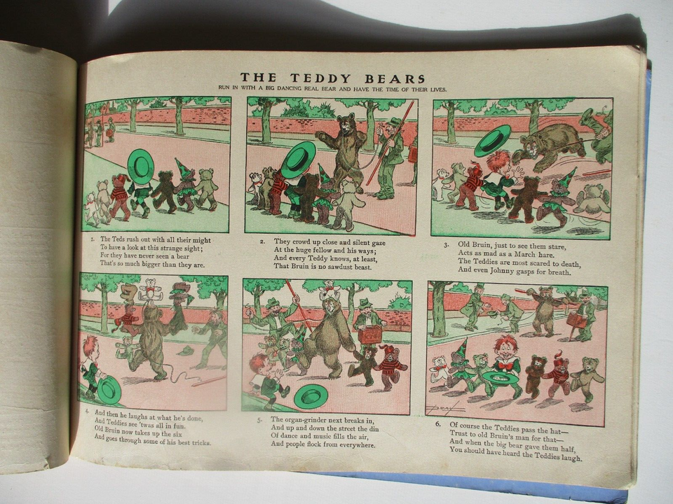 1907 BOOK-J. R. BRAY "Little Johnny And the Teddy Bears" COMIC STRIPS ...