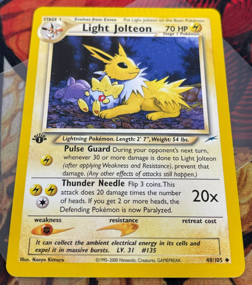 Light Jolteon 1st Edition - Neo Destiny Crimped Error Misprint | eBay