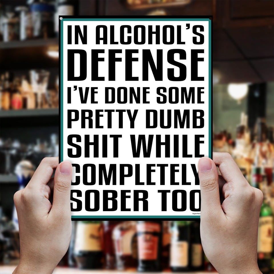 Funny Metal Drinking Sign, Pub Home Bar Man Cave Garage Shed Drunk Beer ...