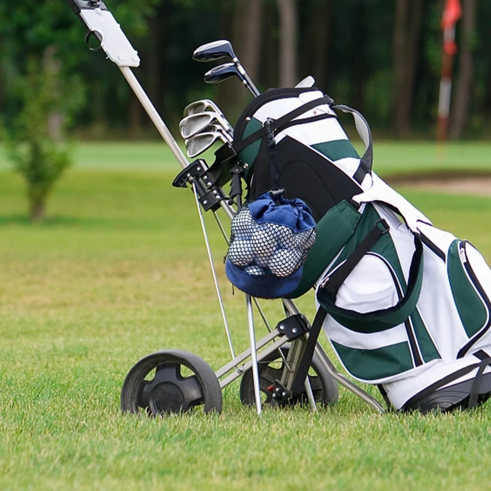 Portable Nylon Mesh Golf Ball Bag for Golf Tennis Badminton Table ...
