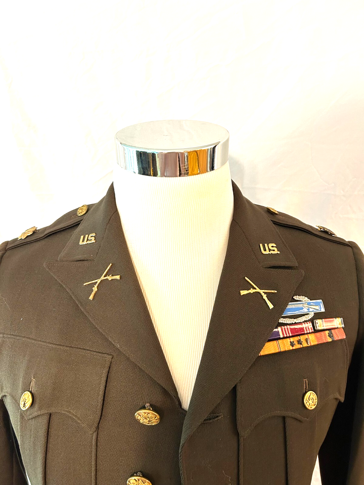 WWII US 24th Infantry 4 Pocket Officers Coat / Uniform | eBay