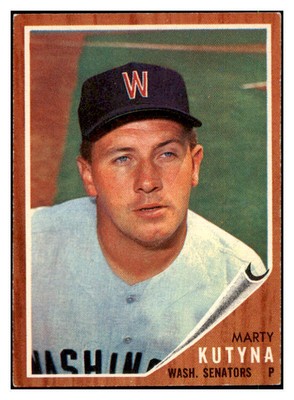 1962 TOPPS #566 MARTY KUTYNA SENATORS EX-MT SET BREAK 485982 (KYCARDS ...