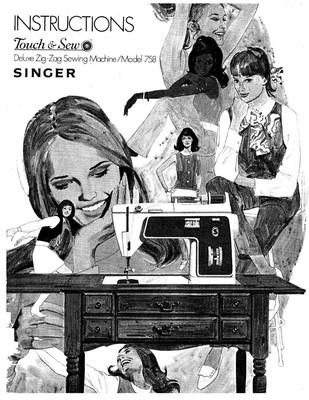 Singer 758-778 Sewing Machine/Embroidery/Serger Owners Manual Reprint ...