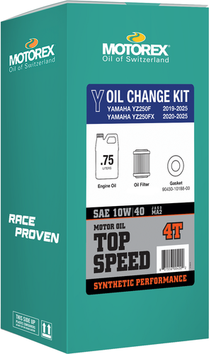 Motorex Top Speed Oil Kit .75L Yamaha 10W-40 2019-2025 YZ250F YZ250FX ...