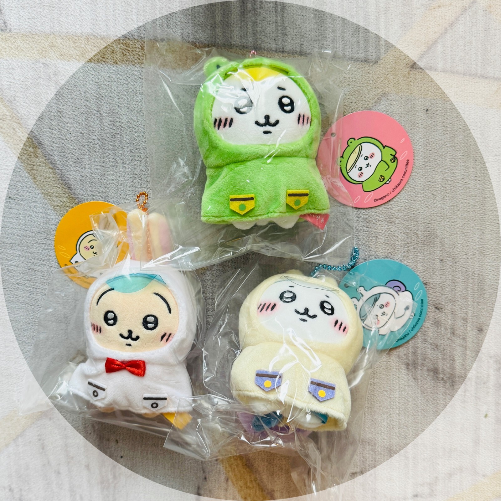 Chiikawa Store Frog Poncho Plush Key Chain Chikawa Rabbit Hachiware Set ...
