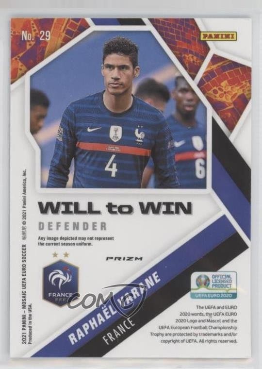 2021 Panini Mosaic UEFA Euro 2020 Will to Win Silver Prizm Raphael ...