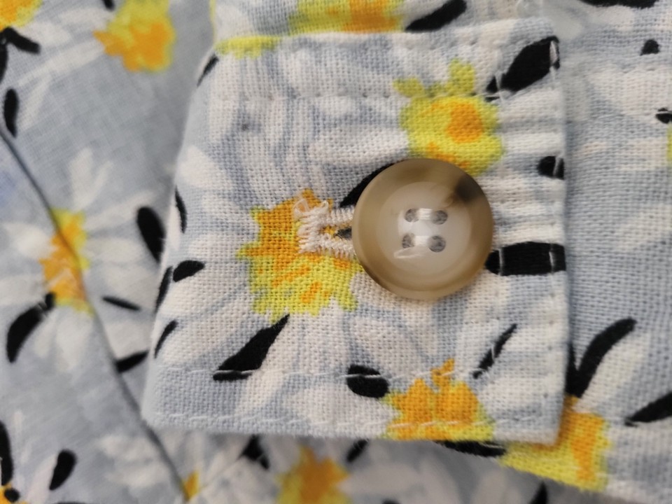 NWT Cynthia Rowley Lightweight Linen Jean Jacket Daisy Print Blue ...