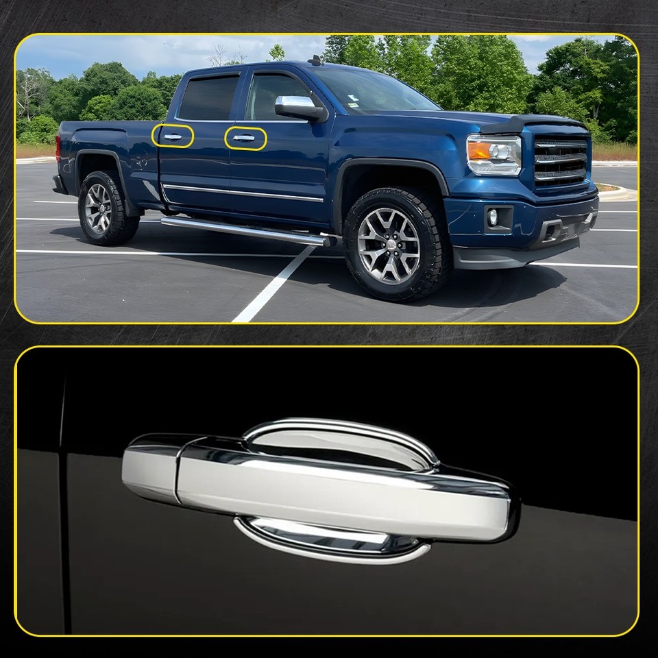 Fit Exterior Chevrolet & GMC Outside Outer Door Handle Front Right+Rear ...