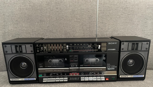 SONY CFS-W600 STEREO AM/FM CASSETTE RADIO Working Boombox Vintage | eBay