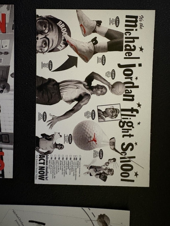 1991 Nike Michael Jordan Spike Lee Basketball Set 6 Card Set Seal Just ...