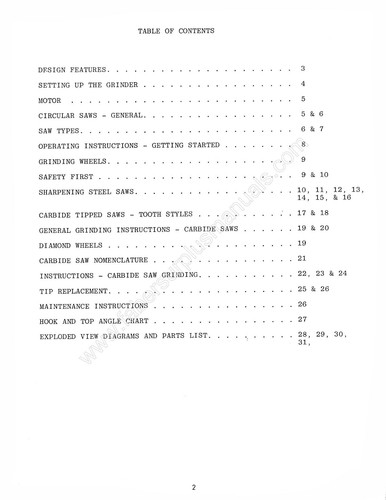 Foley Belsaw Model 310 Saw Blade Grinder Owners Manual * 1064 | eBay