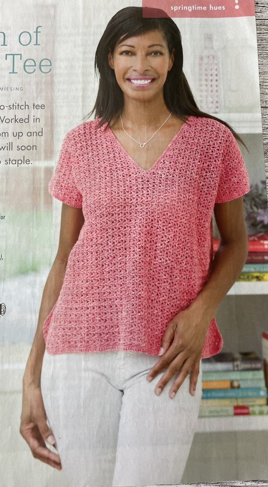 CROCHET Woman’s Splash Of Color Spring Tee Pattern env609 | eBay