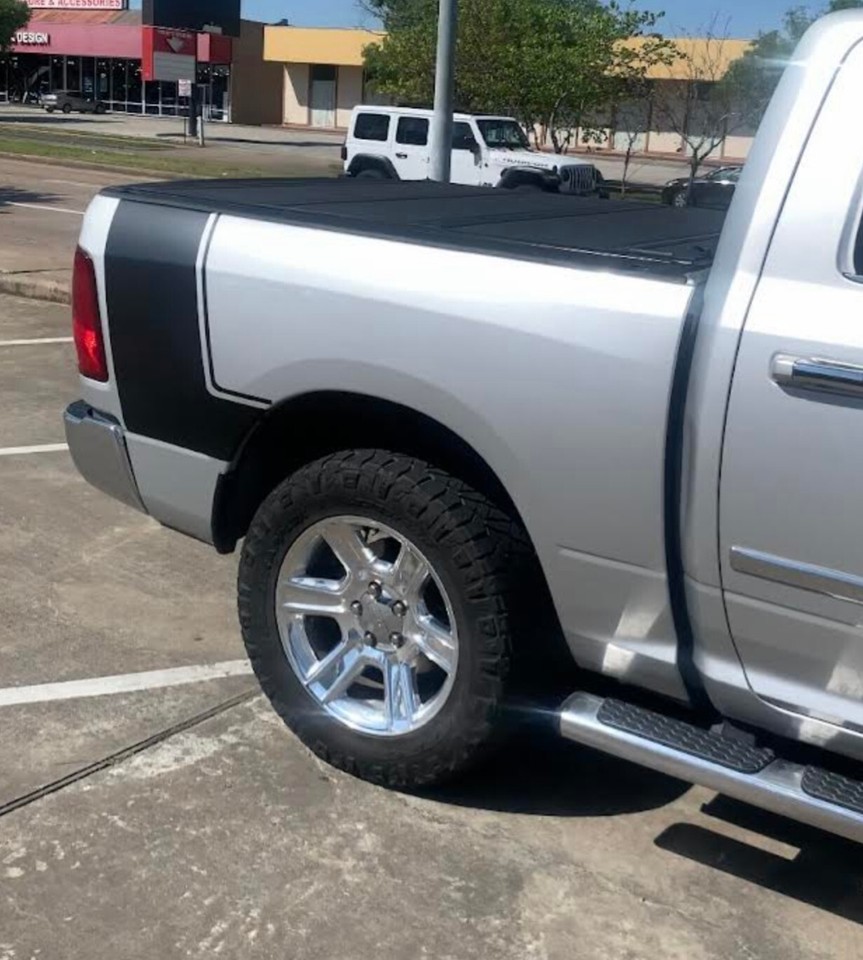 Fits Dodge Ram 1500 Bed Decals Vinyl Graphics Rear Side Accent Racing ...