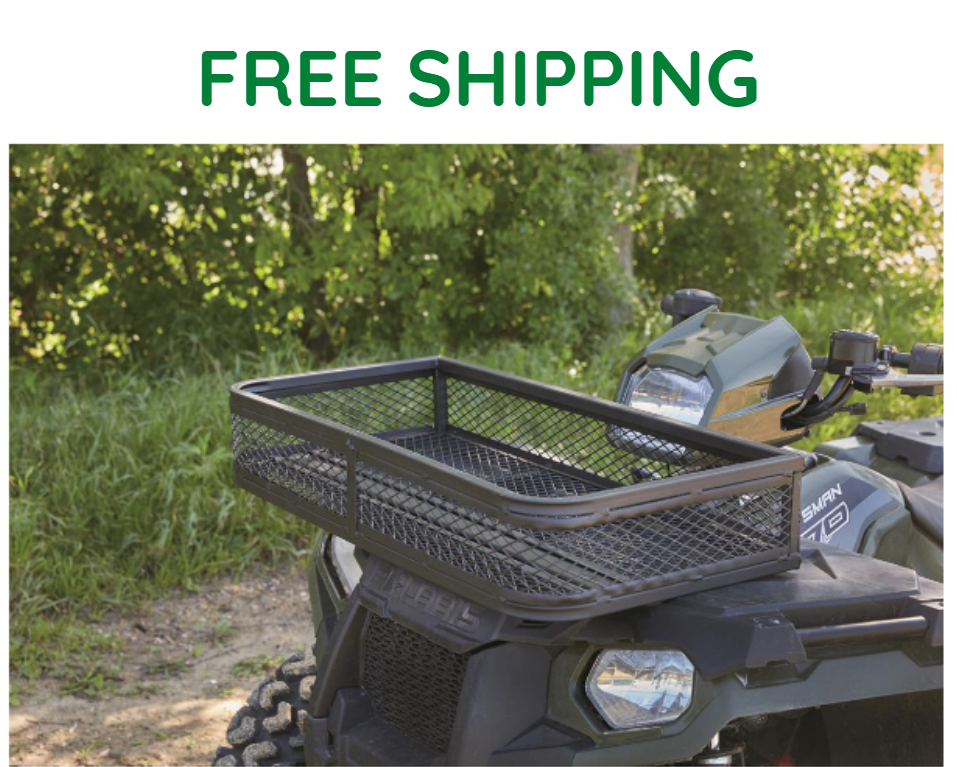 ATV Front Basket Universal UTV Rear Cargo Storage Powder-Coated ...