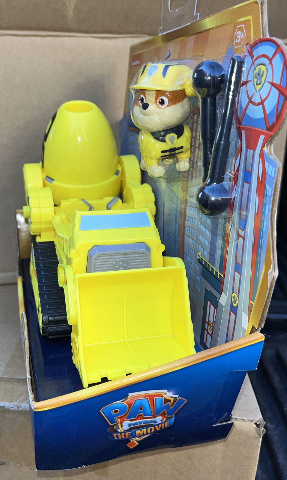 PAW Patrol: The Movie Rubble's Deluxe Transforming Vehicle Toy Car ...