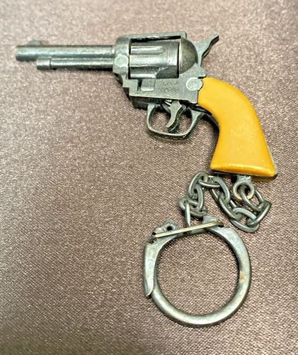 VINTAGE VICTORY MINIATURE CAP GUN REVOLVER KEYCHAIN 3" | eBay