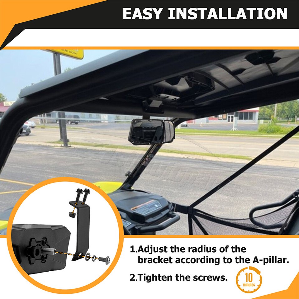 For Can-Am Maverick Sport Trail 800/1000 UTV Rear View Center Mirror ...