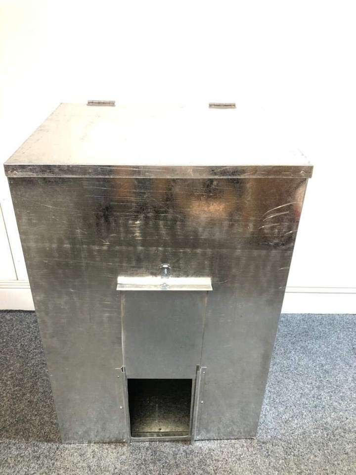 Galvanised Steel Metal Coal Bunker Heavy Duty Coal Fuel Storage 125KG ...