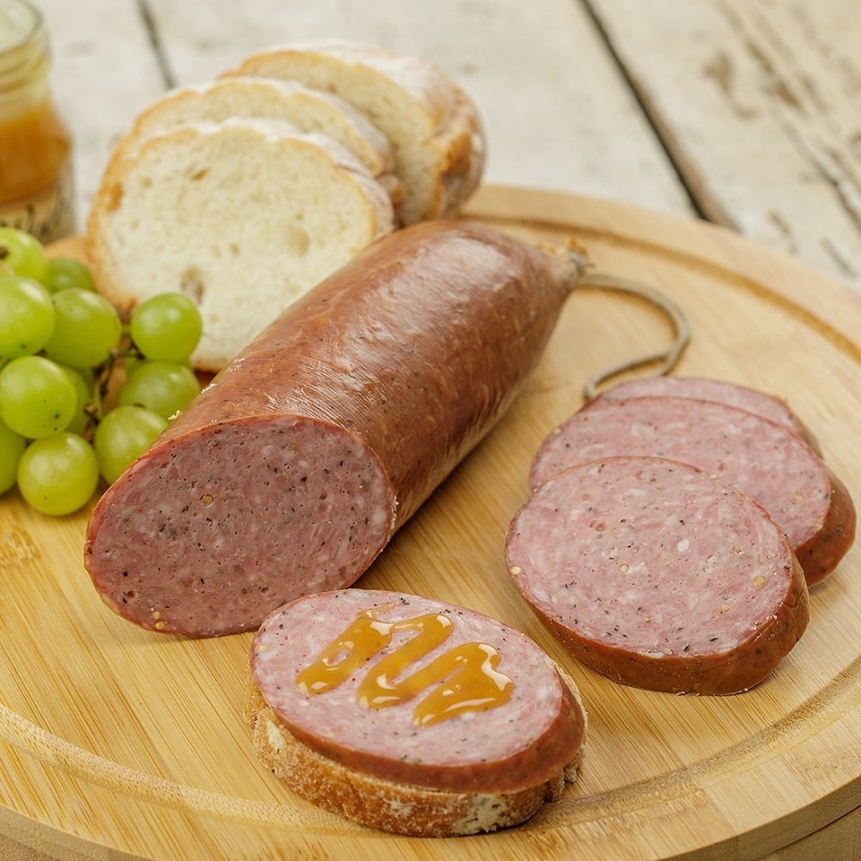 Summer Sausage Pit Smoked from Amish Country Slice and Enjoy Pack of 2 ...