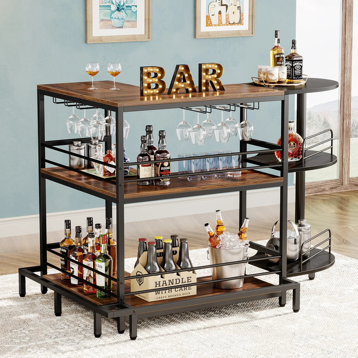 L Shaped Wet Bar
