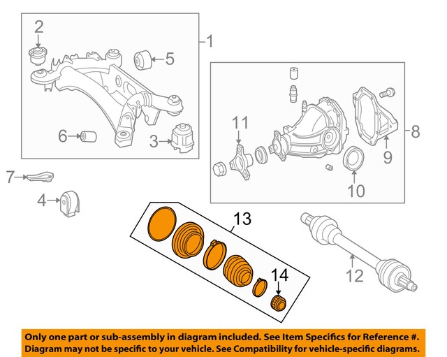 MERCEDES Mercedes-Benz OEM 10-15 E350 Rear Axle-outer Boot 0003570191 ...