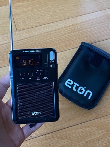 Eton Mini Am/fm/sw Radio. Grundig Edition. Time, Alarm, 3” X 4 ...