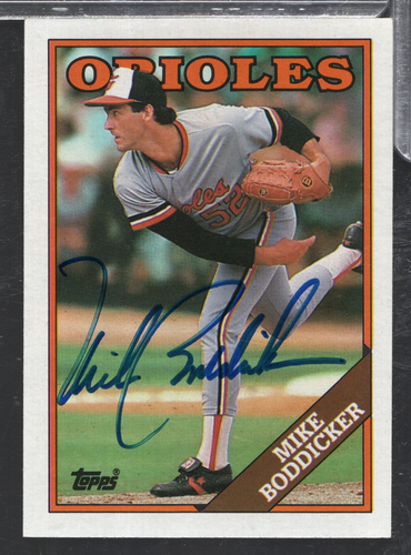 Mike Boddicker Orioles Autographed 1988 Topps #725 w/COA 021224NPCD259 ...
