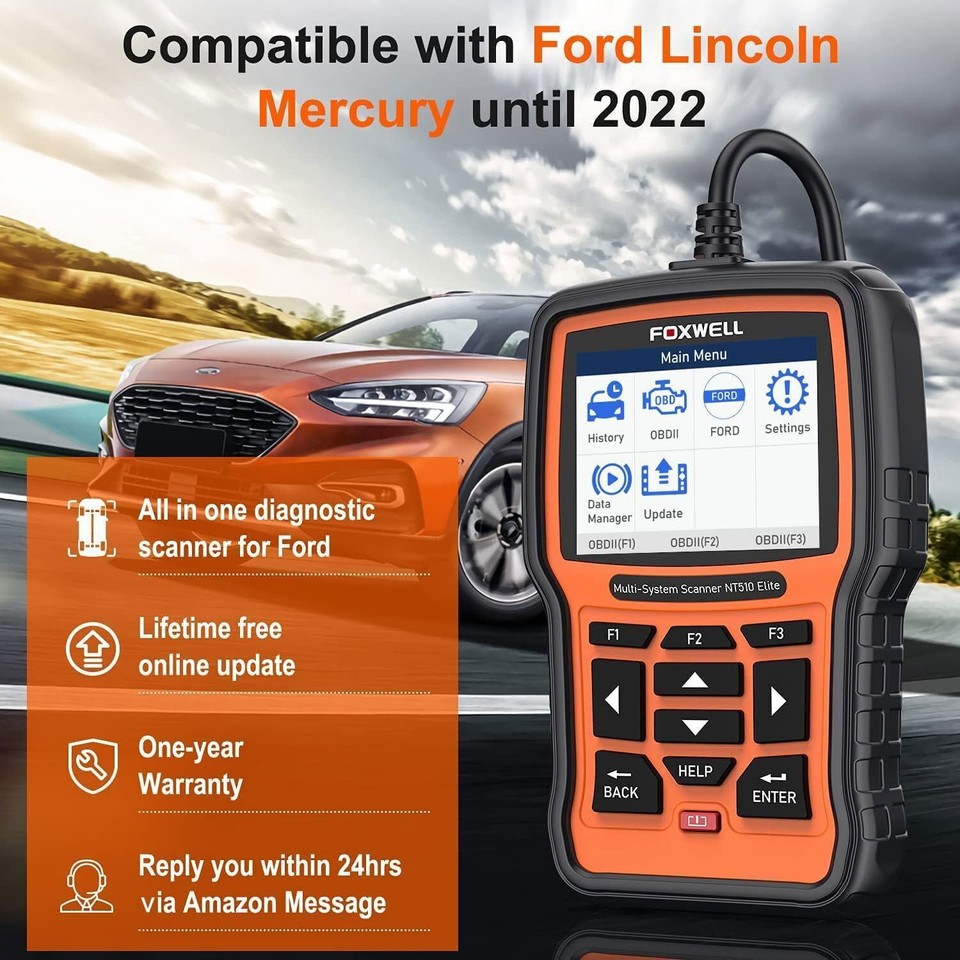 For Ford All System Auto Diagnostic Bi-directional OBD2 Code Reader ABS ...