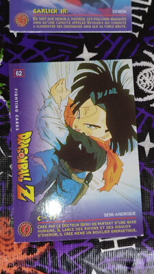 Carte Dragon Ball Z Fighting Cards n° 62 Dbz Panini Android c 17 cyborg ...