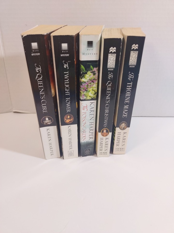 LOT OF 5 KAREN HARPER PAPERBACKS Queen ELIZABETH I MYSTERIES THE QUEENE ...