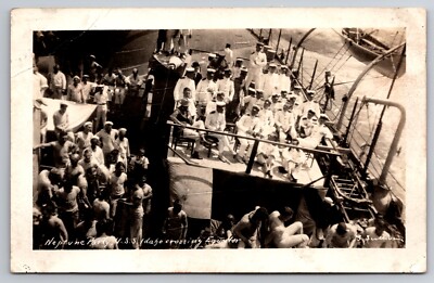 Neptune Party USS Idaho Crossing the Equator c1920 Real Photo RPPC | eBay