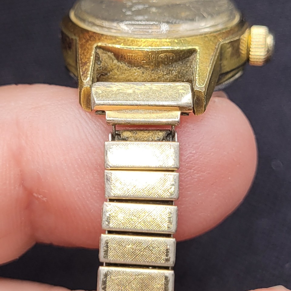Elgin Gold Tone Wrist Watch for Women, Working Wind Up,second Sweep ...