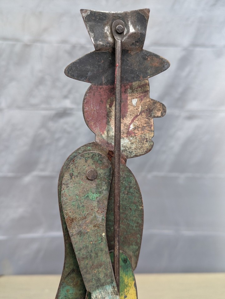 Antique Painted Tin Dancing Man – Articulated Folk Art Toy Puppet ...