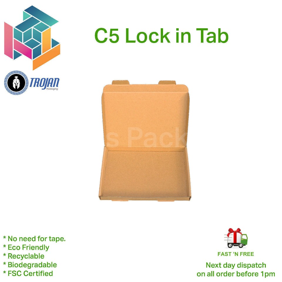 Royal Mail PIP Large Letter Boxes C4 C5 C6 C7 DL Postal Box FSC ...