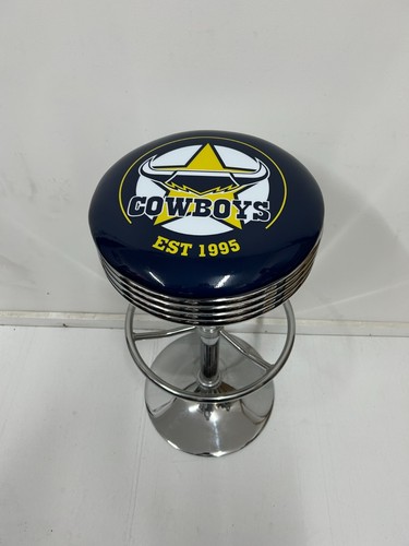 NORTH QUEENSLAND COWBOYS FOOTBALL CLUB PREMIUM BAR STOOL ADJUST HEIGHT ...