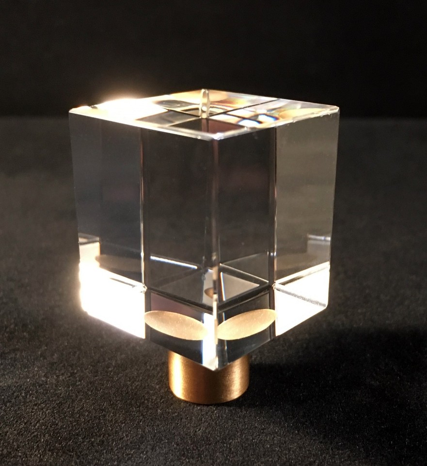 LAMP FINIAL-CLEAR OPTIC CRYSTAL LAMP FINIALS-CHROME/SATIN BRASS BASES ...