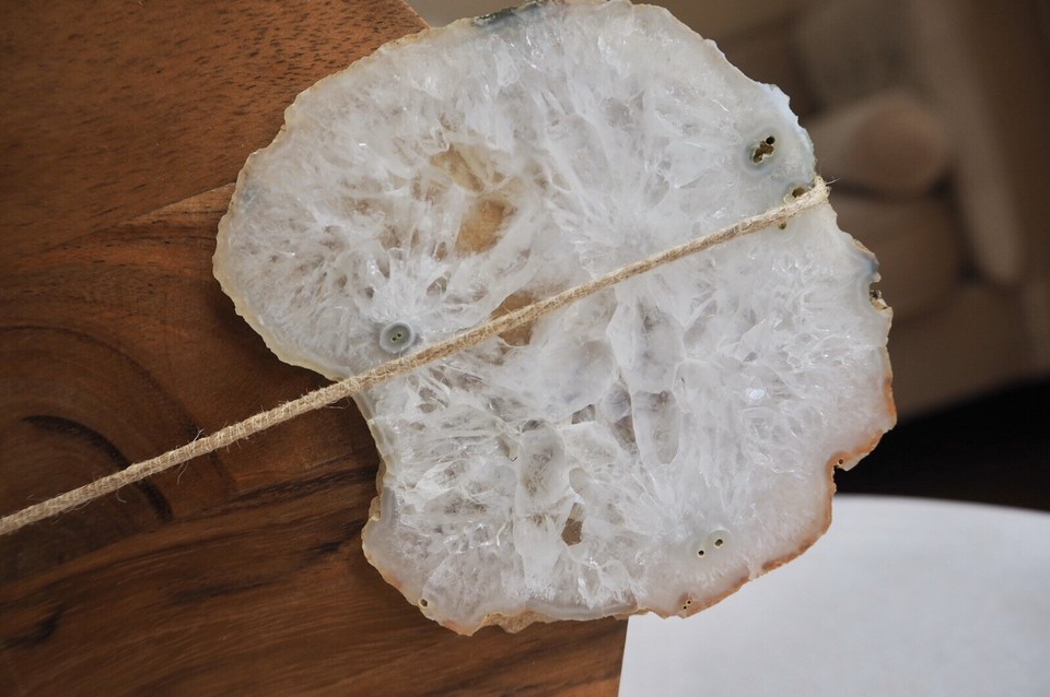 NEW THIRSTYSTONE Agate Accented Mango Wood Board | eBay