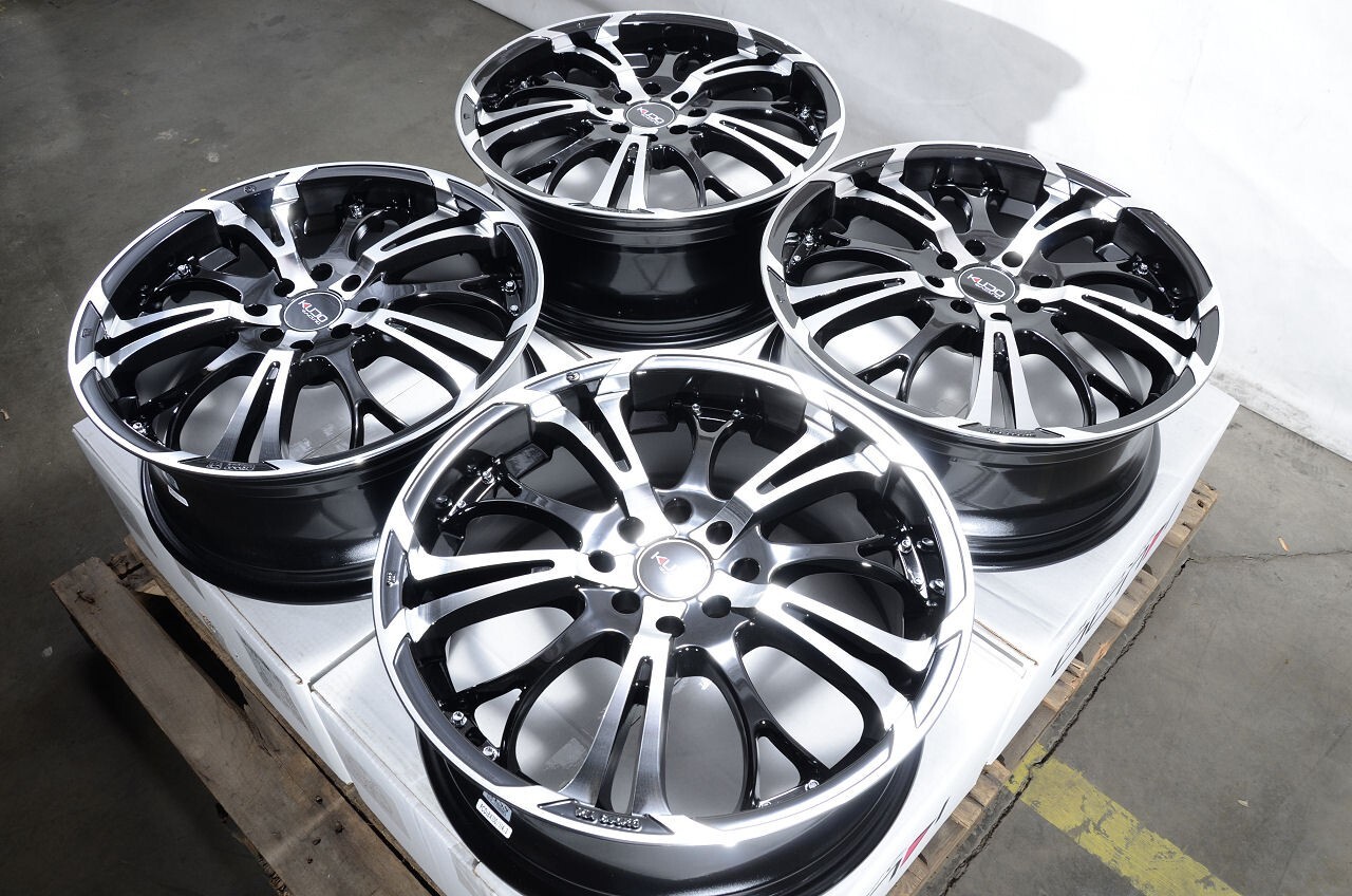 17x7 Wheels Rims Black 4 Lugs Honda Civic Accord Miata Cooper Scion xB ...