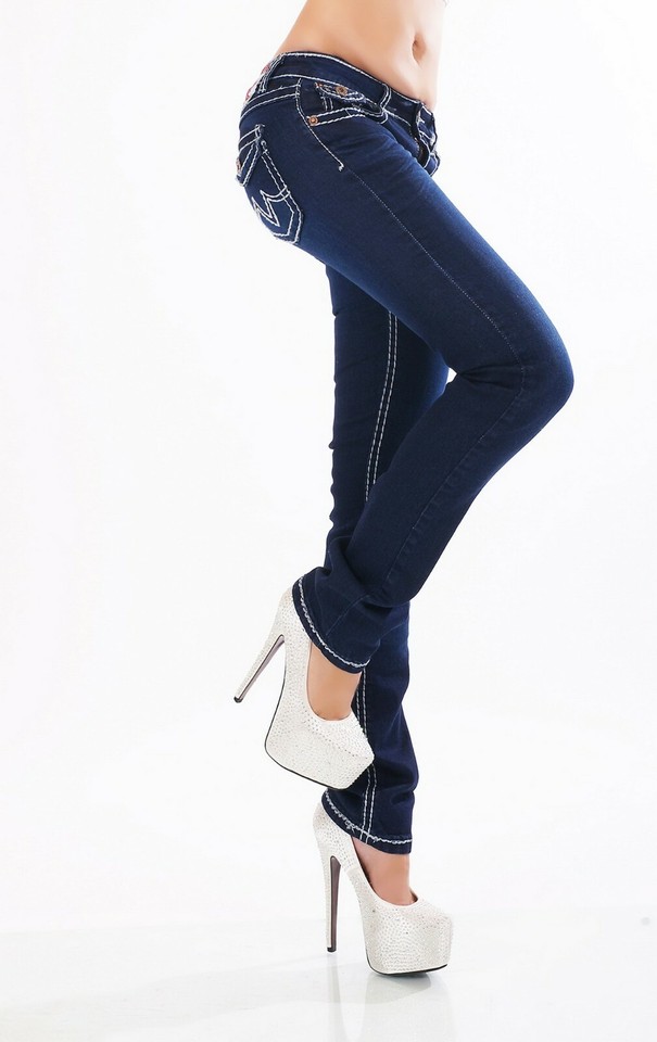 Original Denim Women's Straight Leg Stretch Denim Jeans - S/M/L/XL/XXL ...