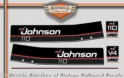 Johnson VRO 110 HP Decals...we also install | eBay