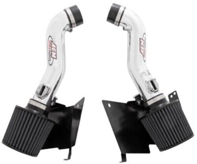 AEM Polished Dual Inlet Cold Air Intakes w/ Heat Shields for Nissan ...