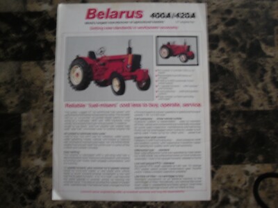 Belarus Tractor Brochure for 400A/420A Models (E4) | eBay