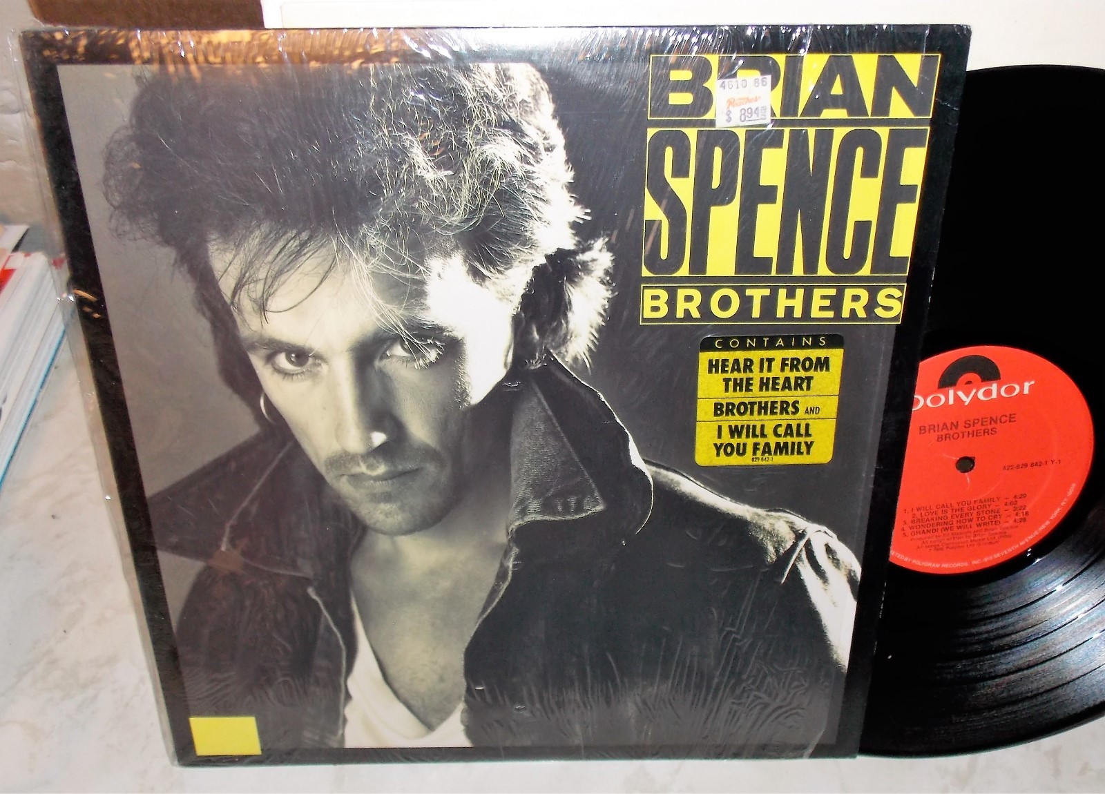 1986 BRIAN SPENCE BROTHERS POLYDOR ROCK LP #829 842-1 Y-1 NM SHRINK ...