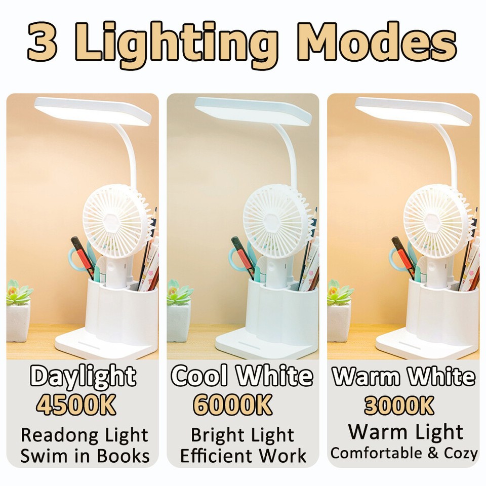 Dimmable LED Desk Light Touch Sensor Table Bedside Reading Lamp ...