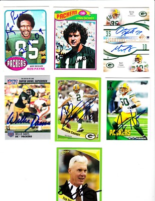 Green Bay Packers autograph lot (7) cards | eBay