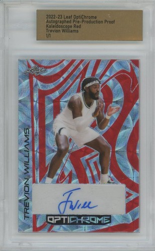 2022 Leaf OptiChrome Proof Kaleidoscope Red Trevion Williams 1/1 Auto ...