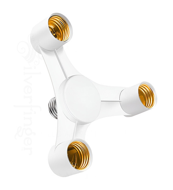 3—1 Ceiling Light Bulb Fixture Lamp Socket Splitter Electrical ...